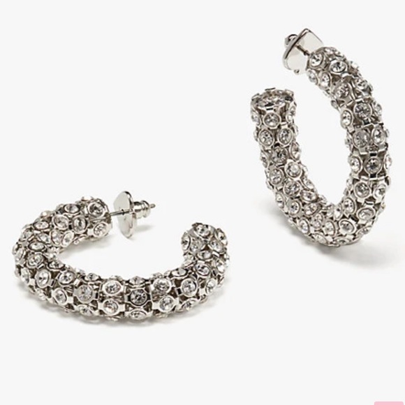 kate spade | Jewelry | Nwt Kate Spade Crystal Hoop Earrings | Poshmark